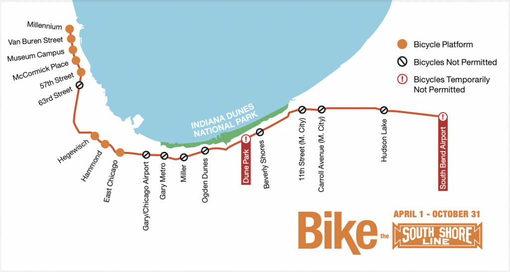 Bikes on Trains | South Shore Line