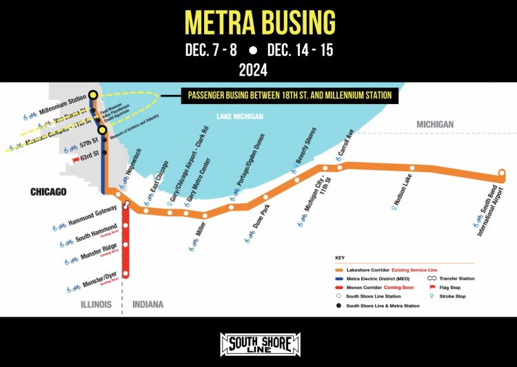 Short-term busing between Metra’s 18th Street Station and Millennium ...