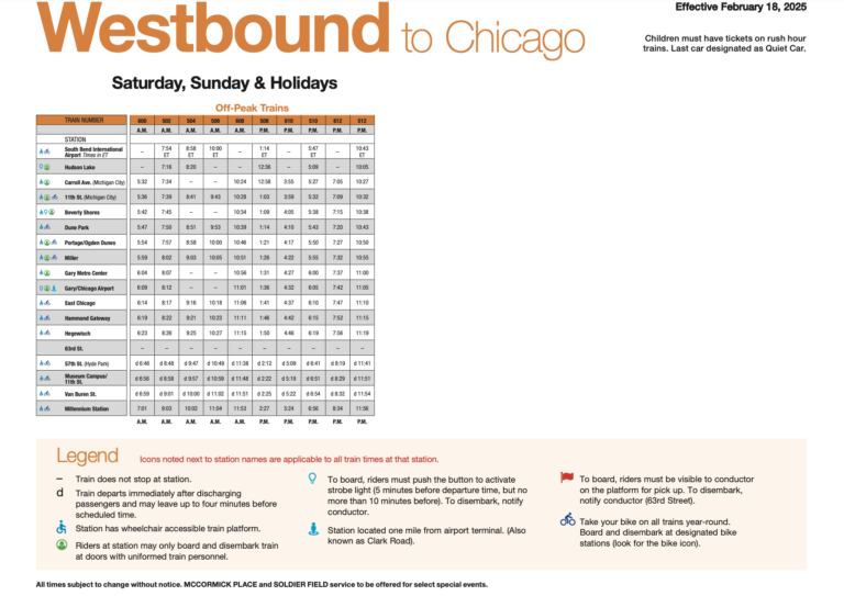 Train Schedules | South Shore Line