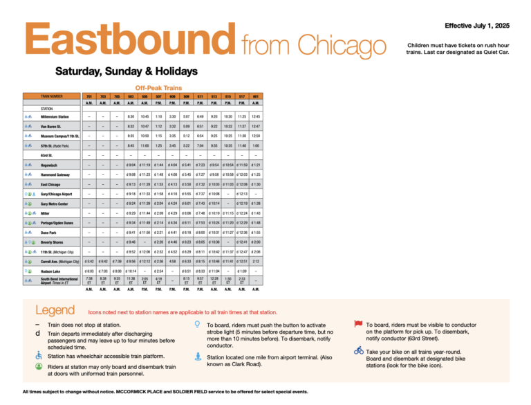 Train Schedules | South Shore Line