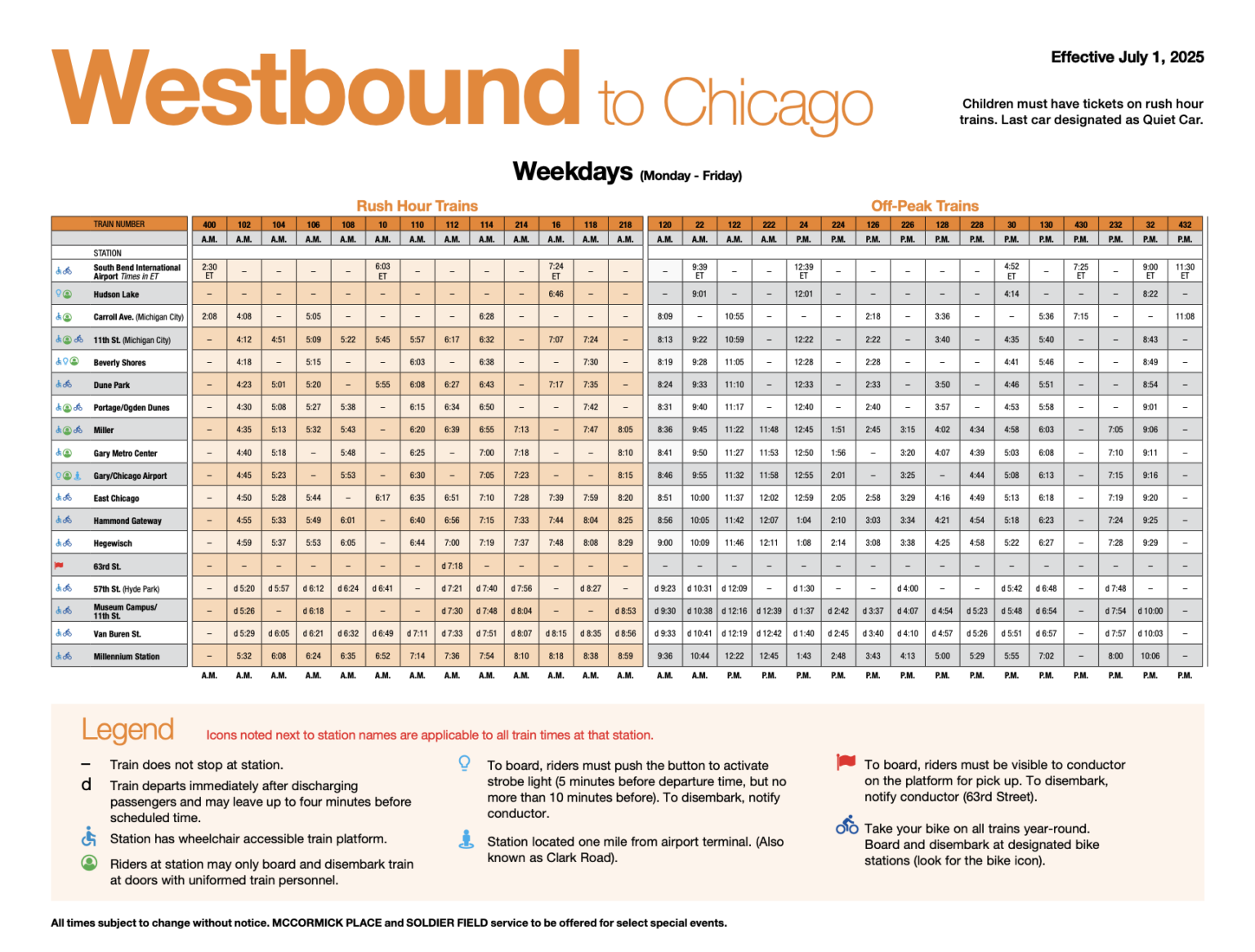 Train Schedules | South Shore Line